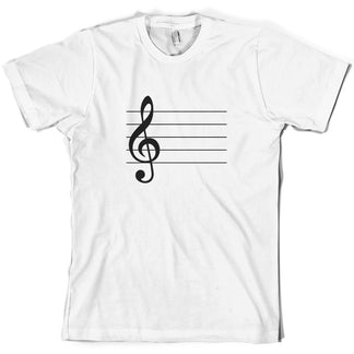 Treble Clef T shirt | View our full range of t shirts at Dressdown.co.uk